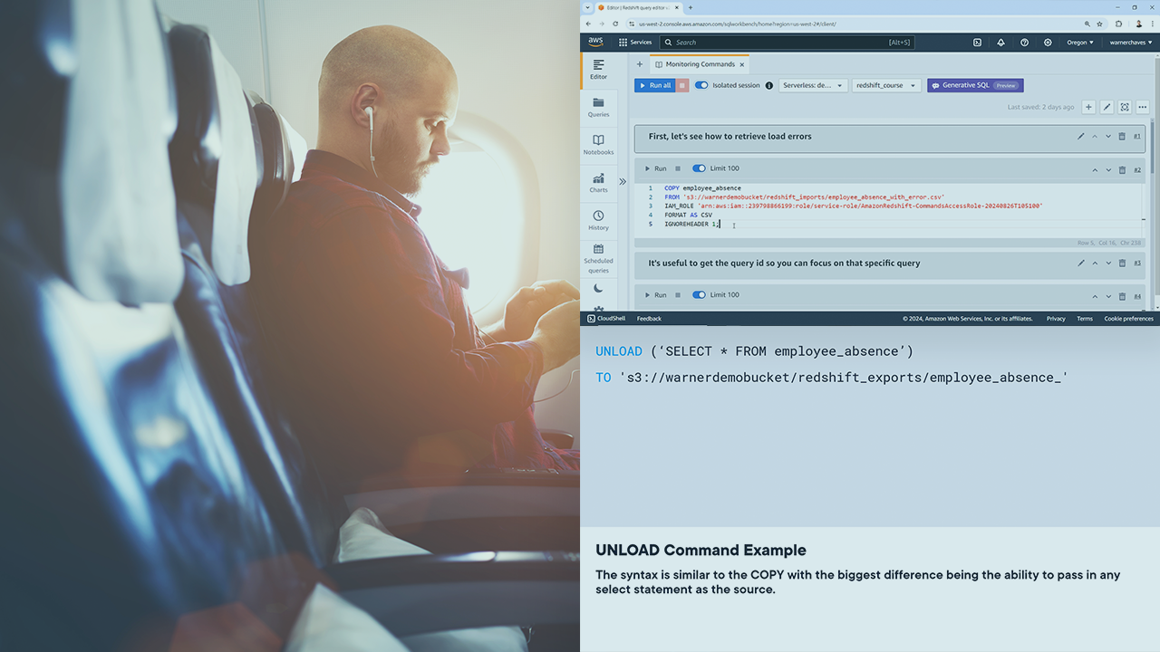 Loading and Unloading Data in Amazon Redshift