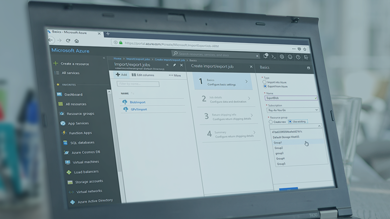 Import and Export Data to Microsoft Azure Import and Export Data to Microsoft Azure