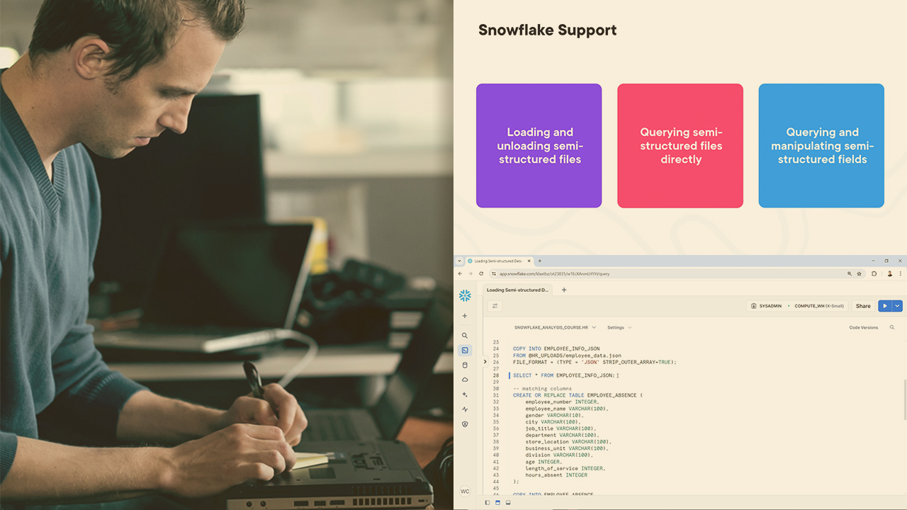 Analyze Semi-structured Data in Snowflake