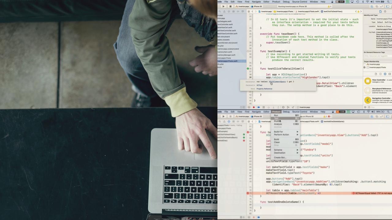 Swift iOS UI and Unit Testing Swift iOS UI and Unit Testing