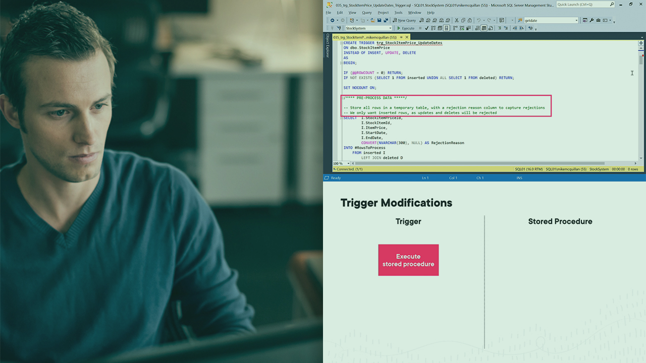 Triggers And Stored Procedures A Combined Approach